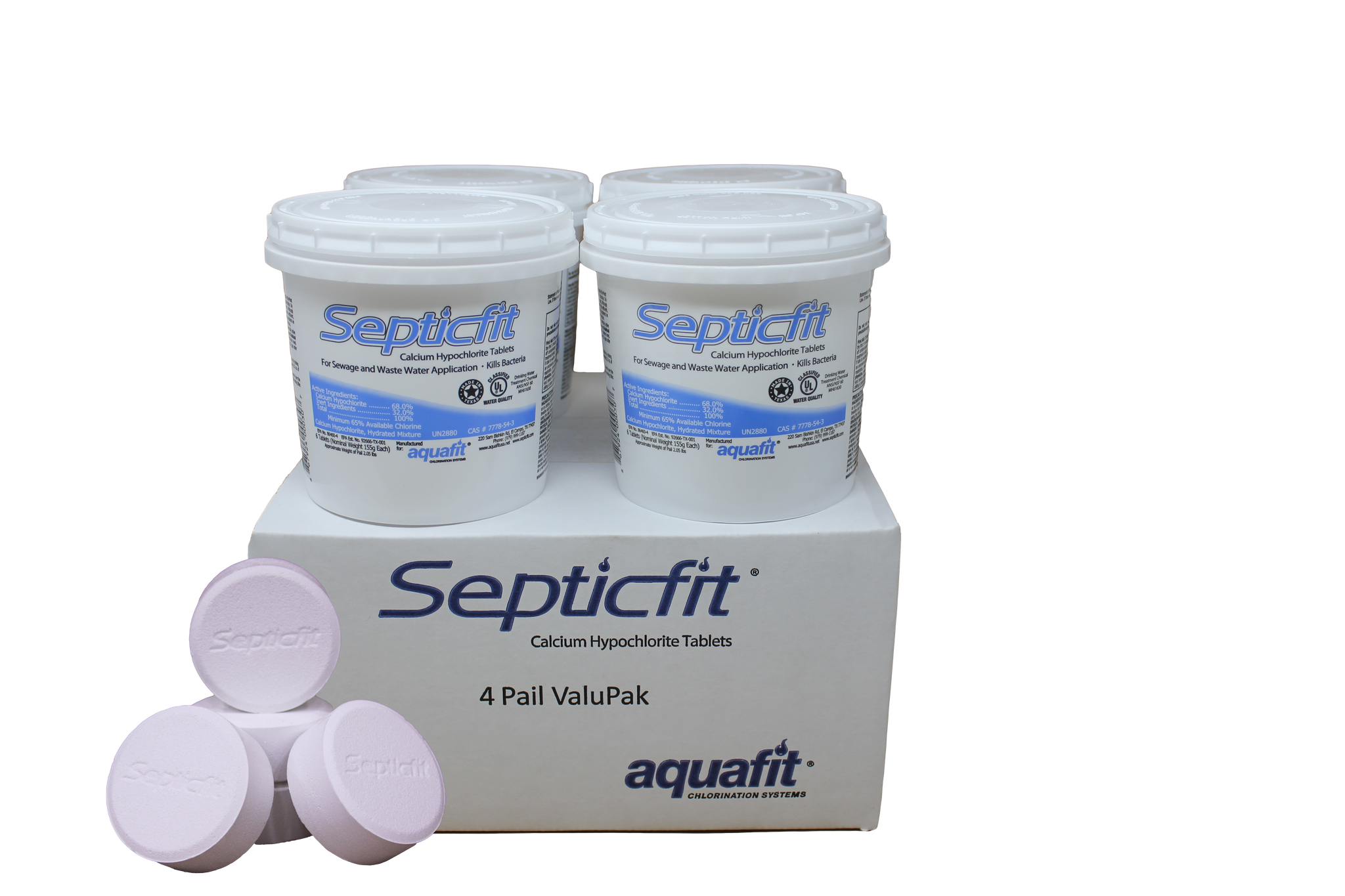 Septicfit Septic Chlorine Tablet - 4 Pail Value Pack
