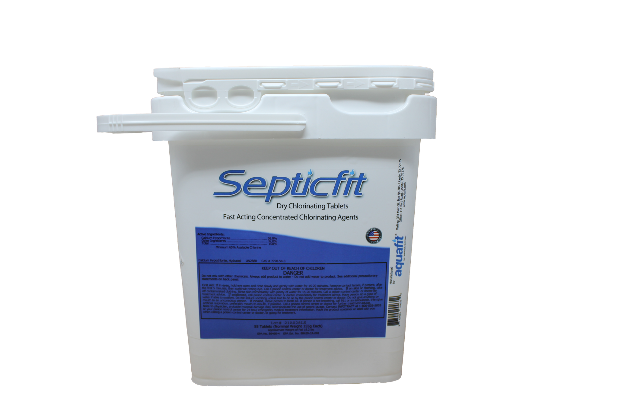 Septicfit® Commercial Use Septic Chlorine Tablets – 55-Tablet Bulk Pai
